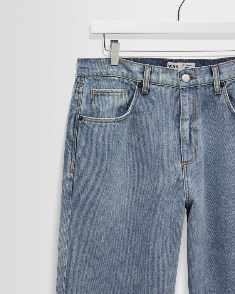 Men's Light Blue Wash Loose Fit Denim Jeans & Wax London