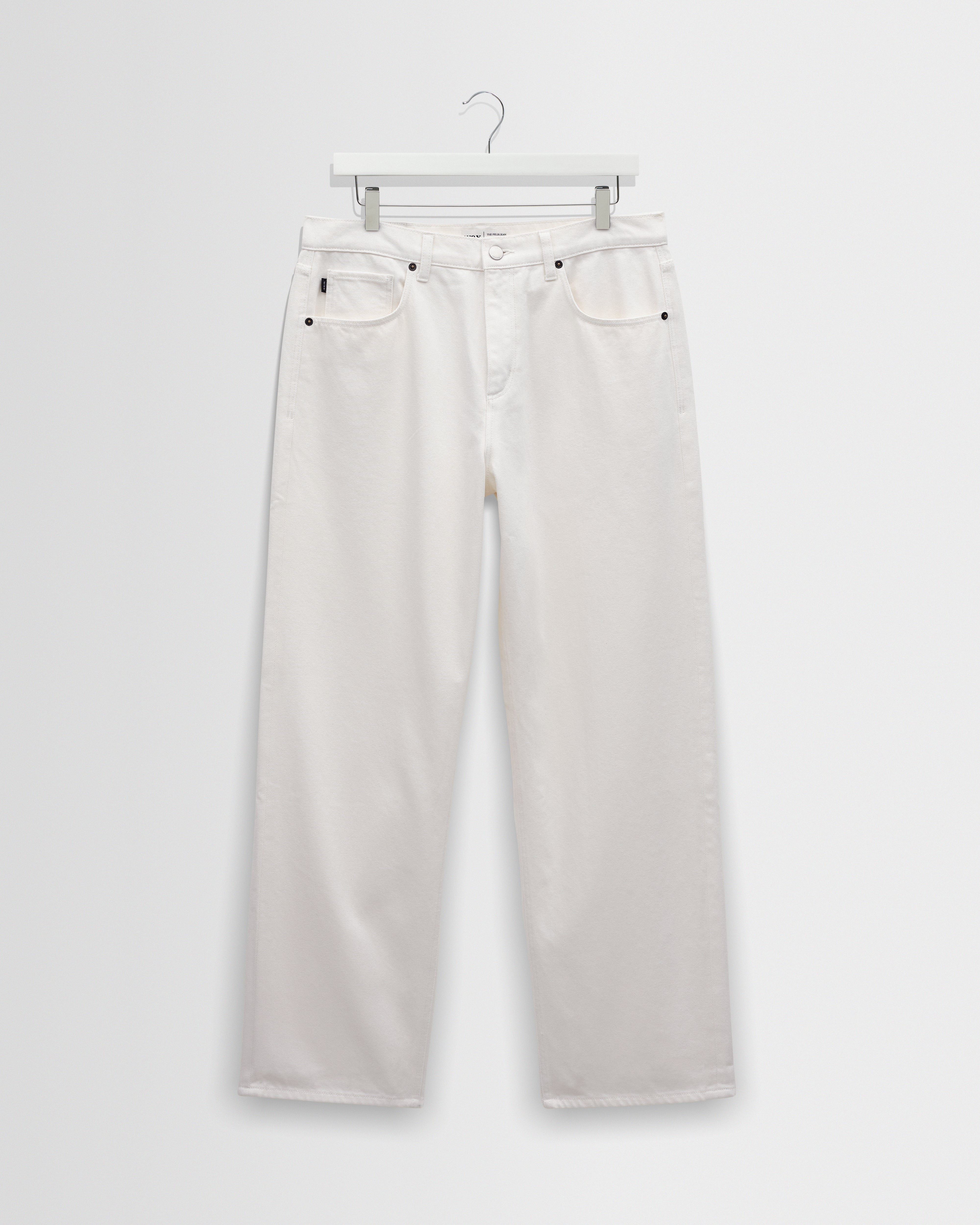 Men's Off White Loose Fit Denim Jeans & Wax London
