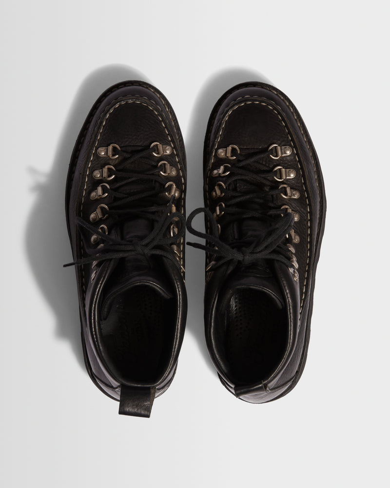 Fracap - Black Calf Leather M60 Boots & Wax London