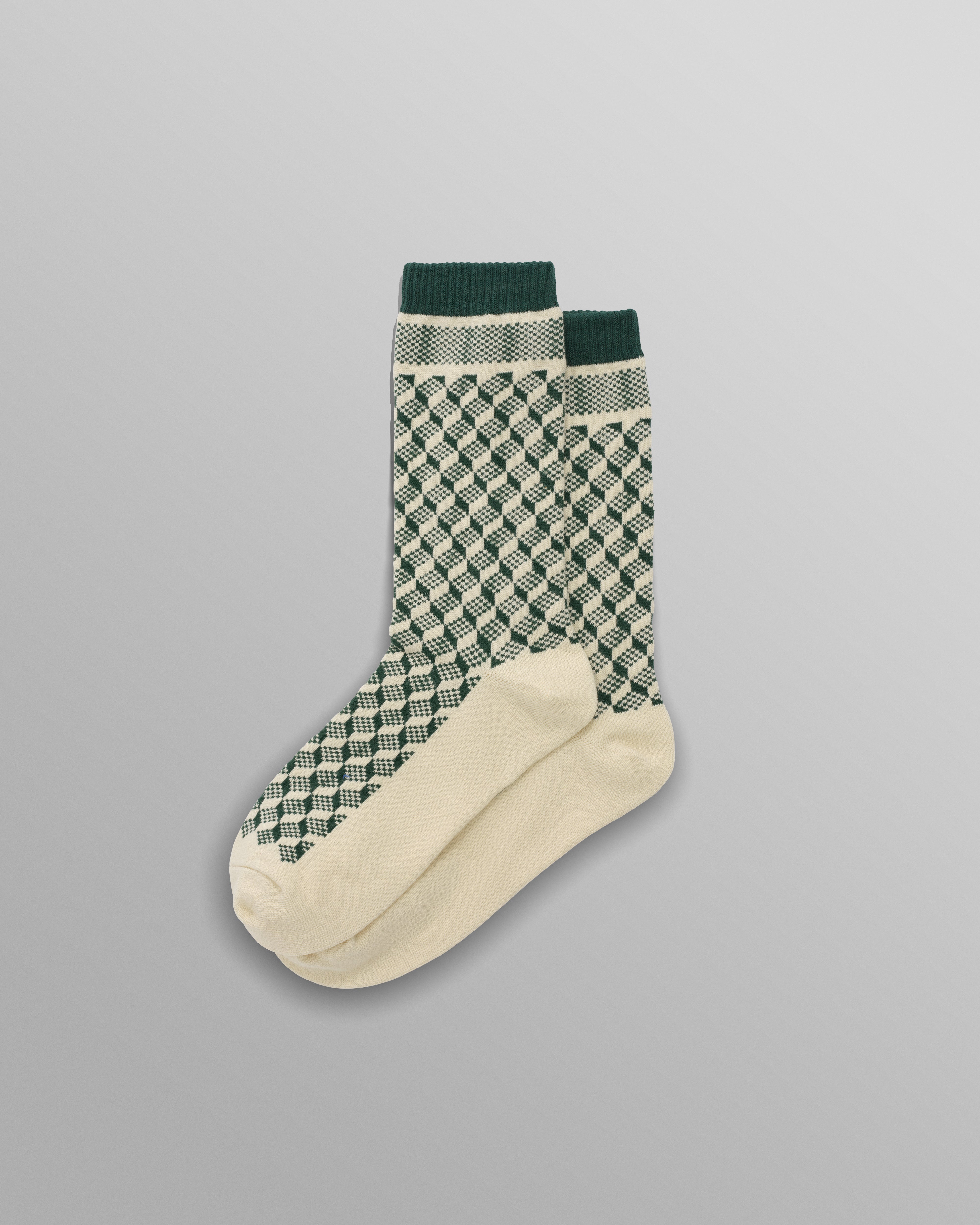 Men's Green Jacquard Chunky Sock & Wax London