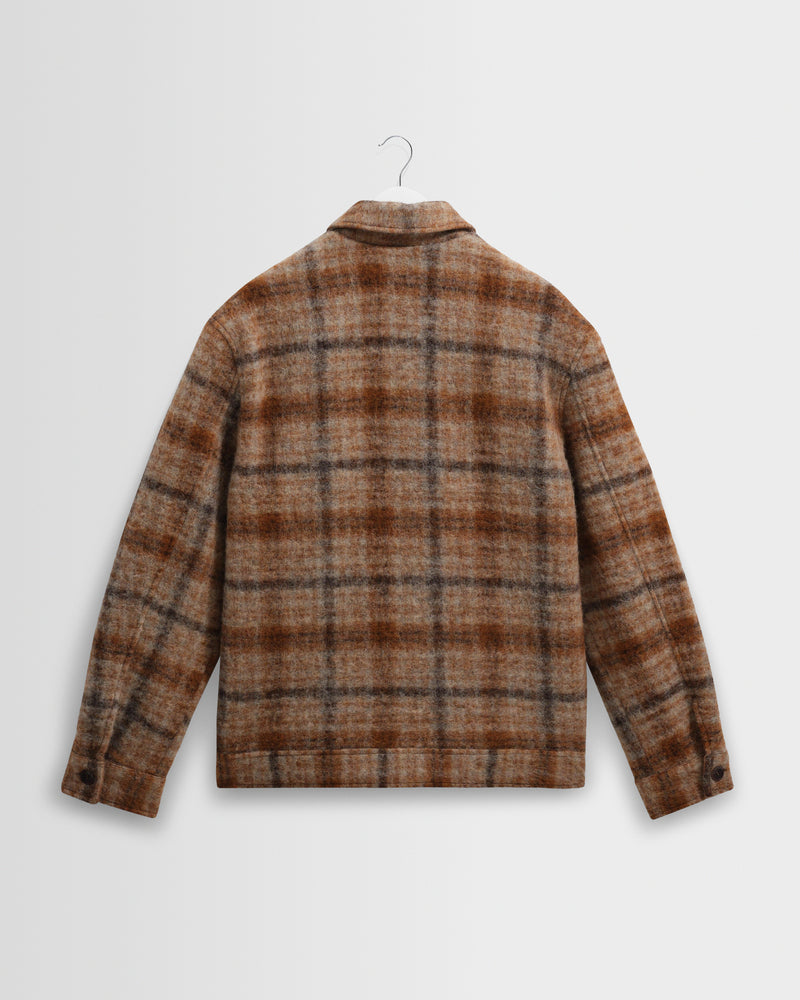 Men's Natural And Tan Drawn Check Jacket & Wax London