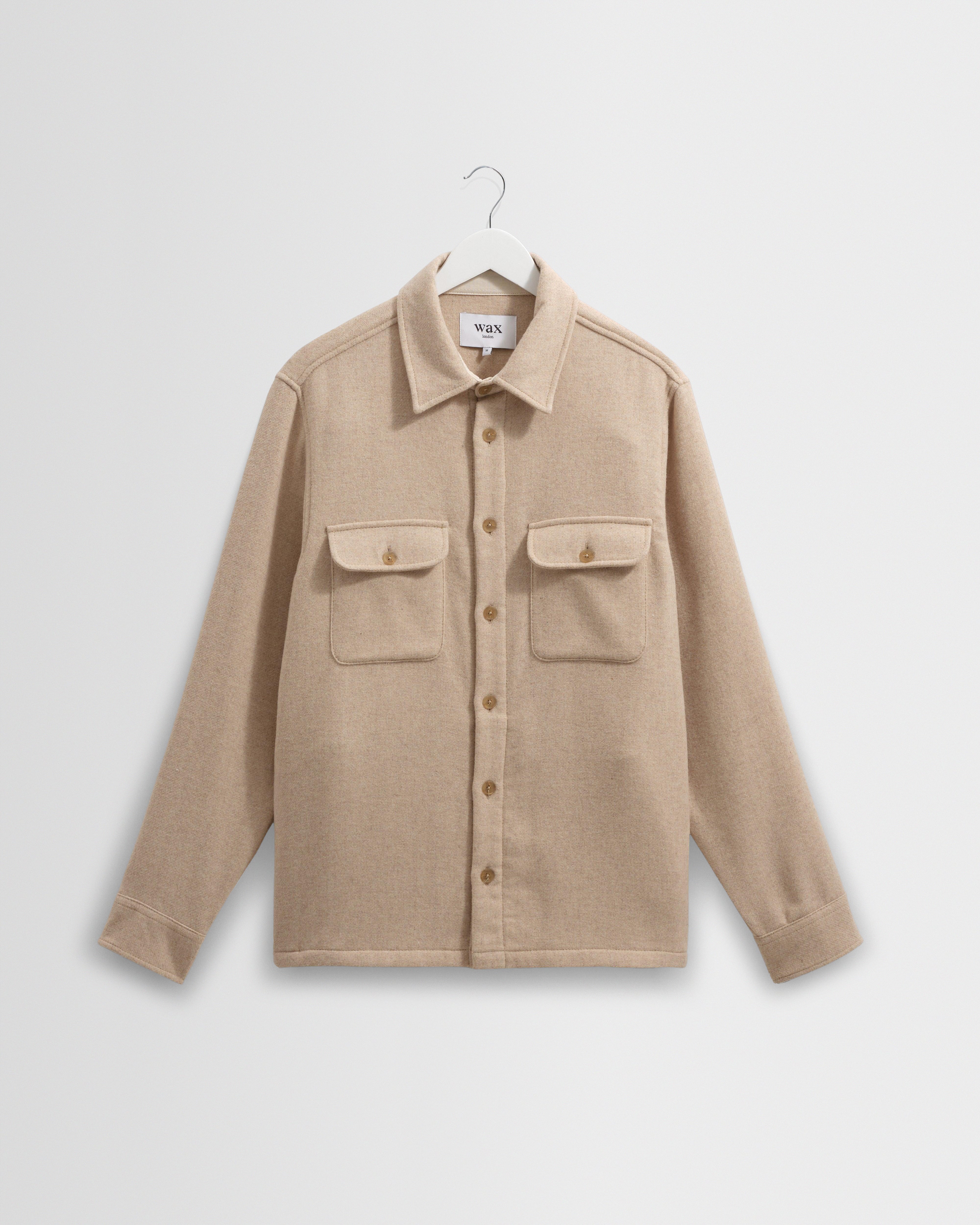 Men's Natural Heavy Wool Overshirt & Wax London