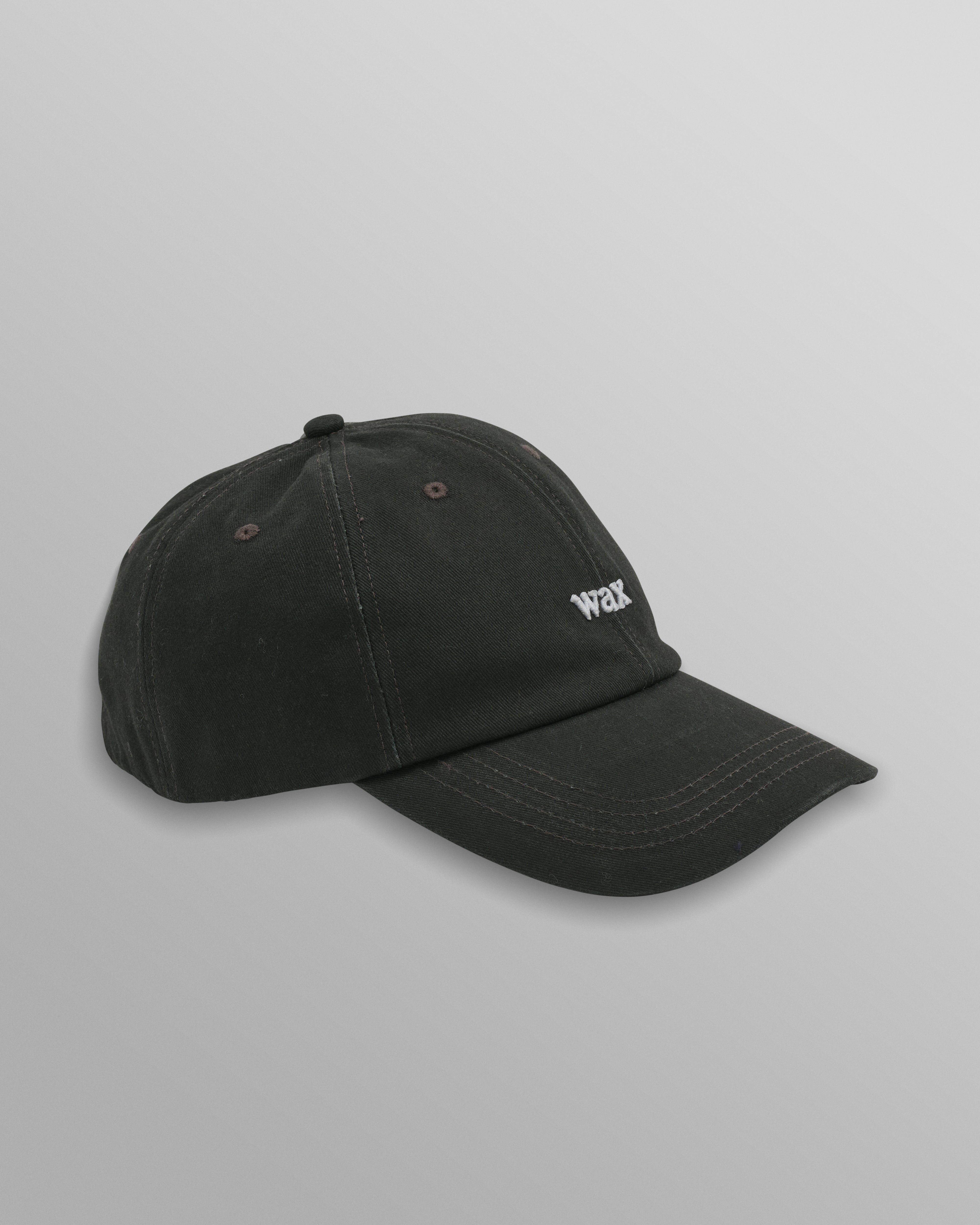 Men's Washed Black Cotton Sports Cap & Wax London