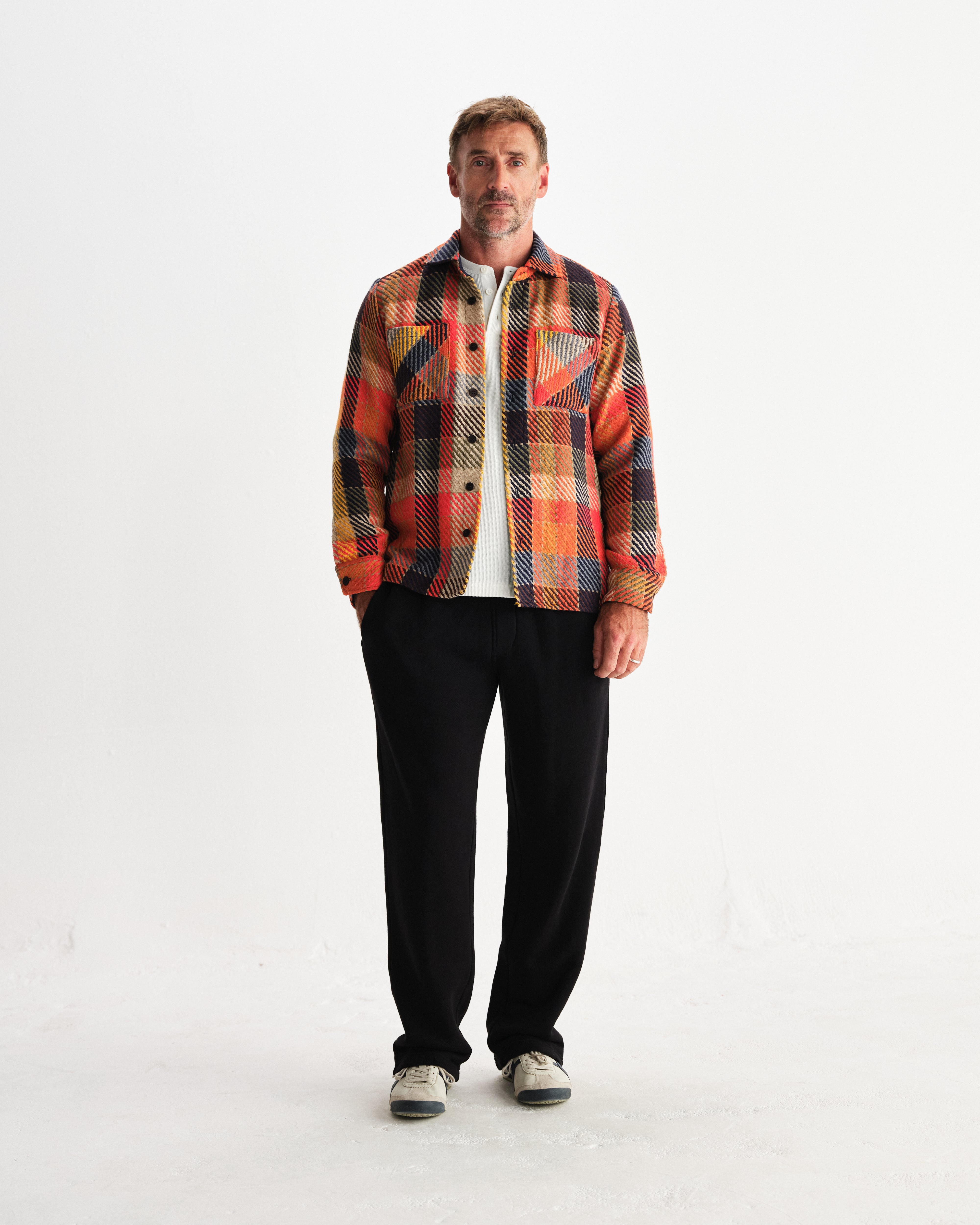 Whiting - Orange Pike Check Overshirt & Wax London